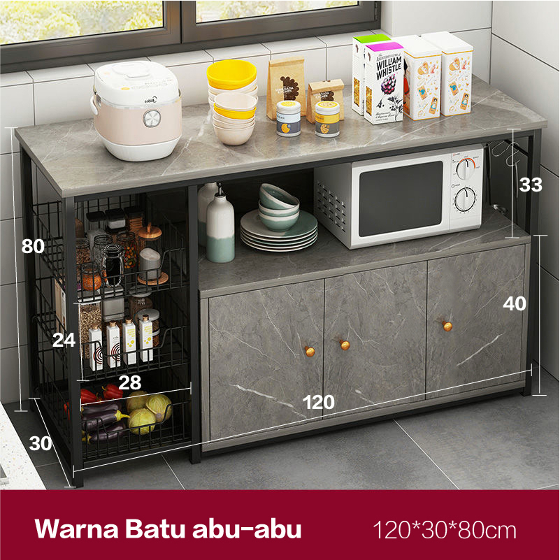 Jual Damaindah Rak Dapur Serbaguna / Rak Bumbu Kayu / Lemari Dapur ...