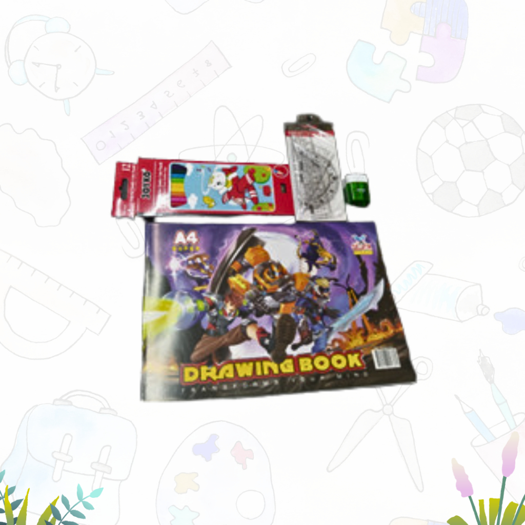 Jual PAKET MENGGAMBAR DAN MEWARNAI ANAK/PAKET ALAT GAMBAR/PAKET ...