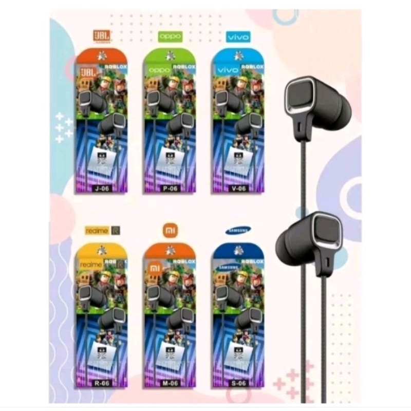 Jual Headset Earphone AK-47 Extra Bass Jack 3.5mm Handsfree AK47 Roblox ...