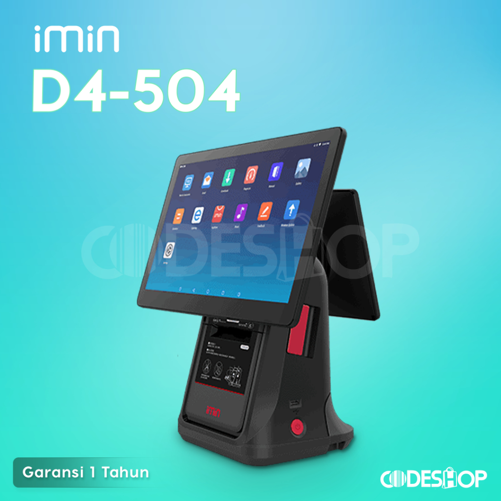 Jual Mesin Kasir POS Touchscreen IMIN D4-504 Android Dual Display ...