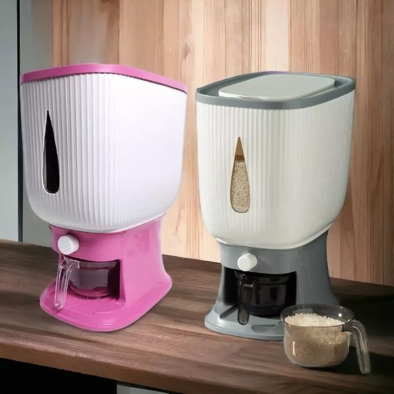Jual BR - Dispenser Beras Otomatis Rice Storage Box 10 KG / Dispenser ...