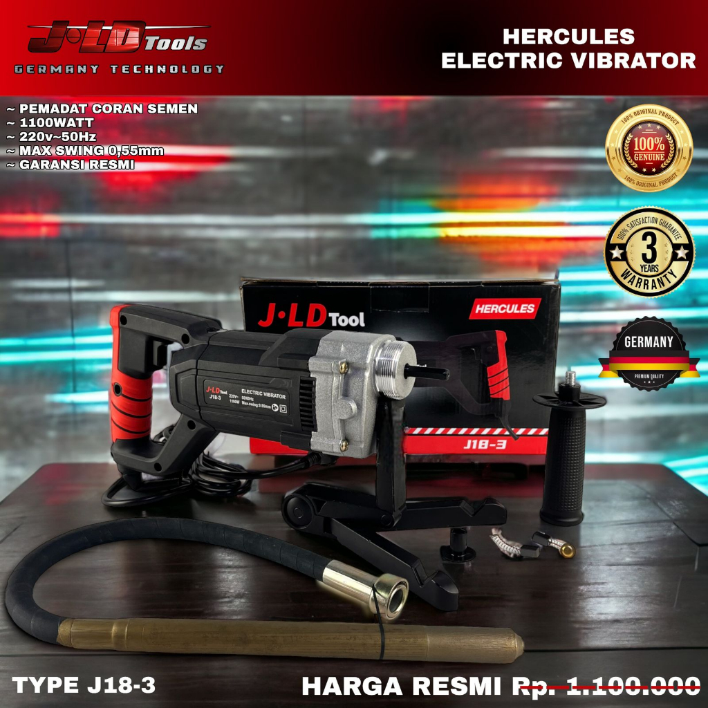 Jual JLD ALAT bor PEMADAT COR vibrator beton electric J18-3 kontruksi ...
