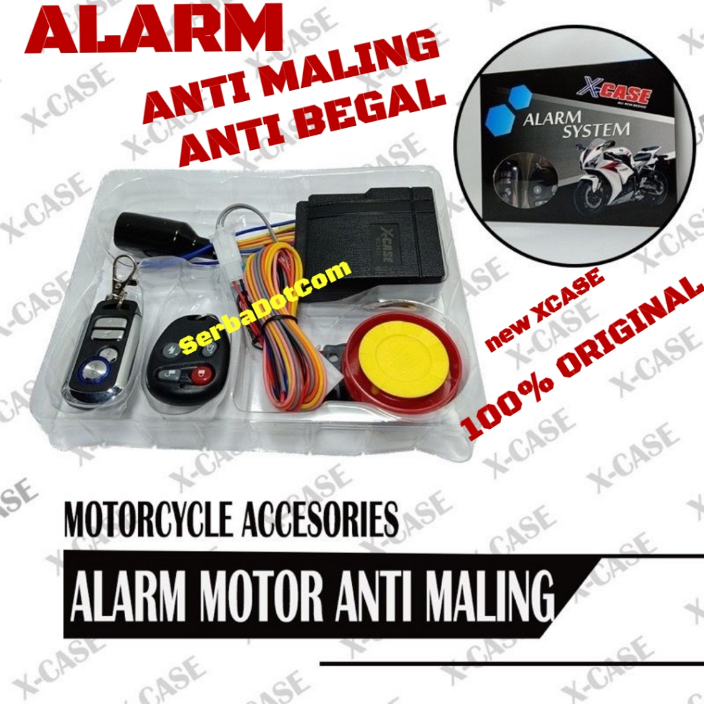 Jual ALARM UNIVERSAL + STATER PENGAMAN MOTOR ANTI MALING ANTI BEGAL SENSOR GERAK REMOTE XCASE ...
