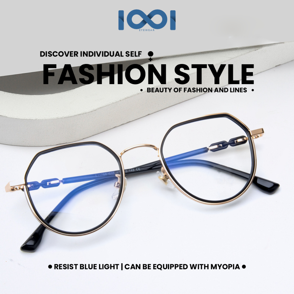 Jual IOOI Eyewear - Kacamata Kotak TR 90 Lensa Minus Anti Radiasi ...