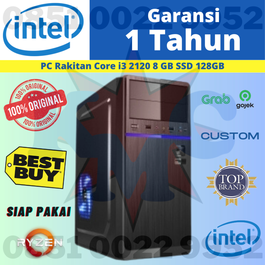 Jual Komputer PC Rakitan Core I3 2120 8 GB SSD 128 GB Untuk Kantor ...