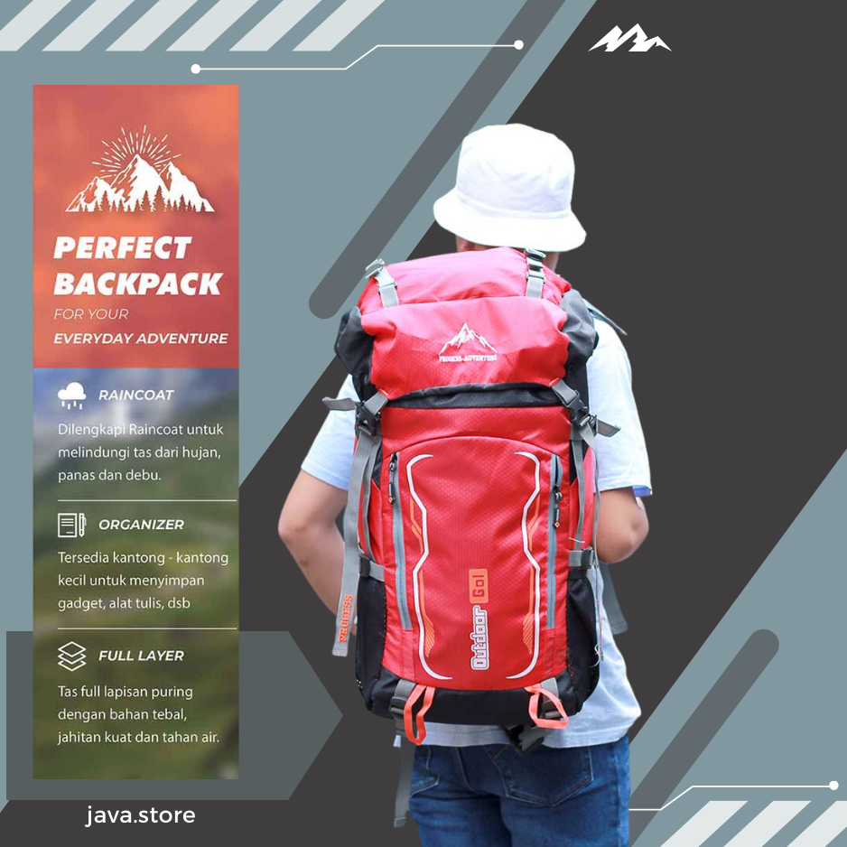 Jual Tas Carrier Lotas LT 122 Bahan Cordura Tas Keril Kapasitas 60 ...