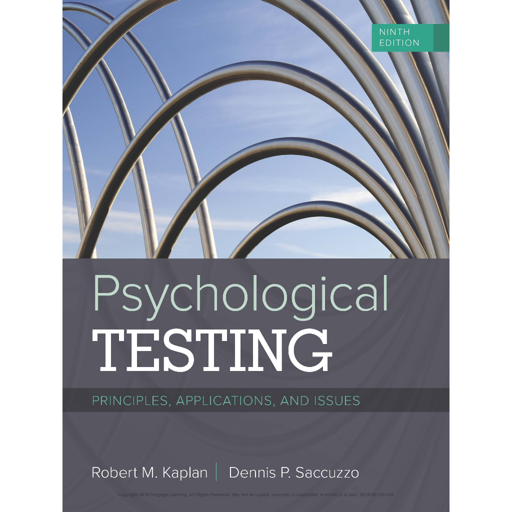 Jual Buku Kaplan & Saccuzzo (2017) Psychological Testing - Principles ...