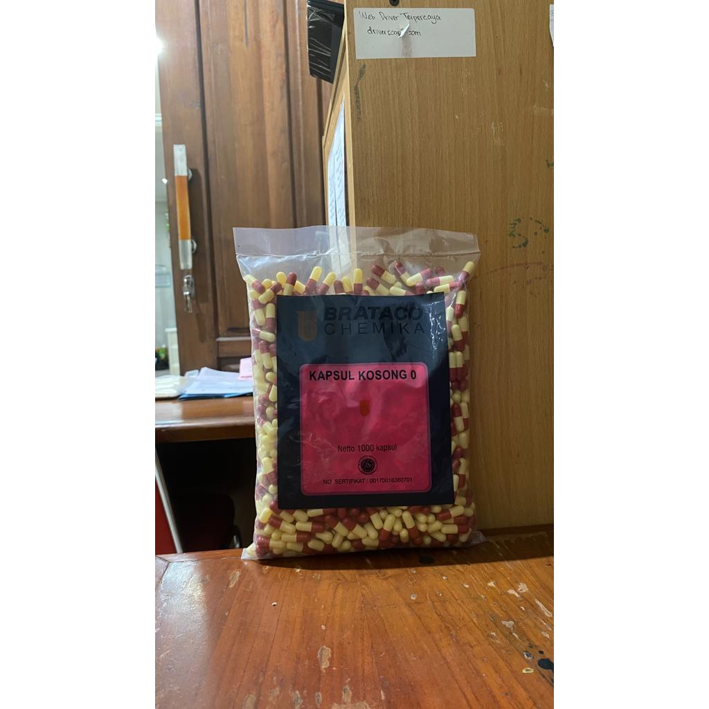 Jual Kapsul Kosong 0 Merk Brataco Chemika 1 Zak Isi 1000 Kapsul ...