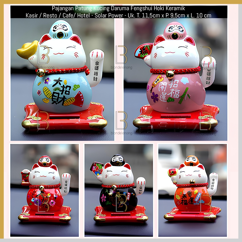 Jual Patung Pajangan Hiasan Boneka Kucing Hoki Maneki Neko Maneko Neki ...