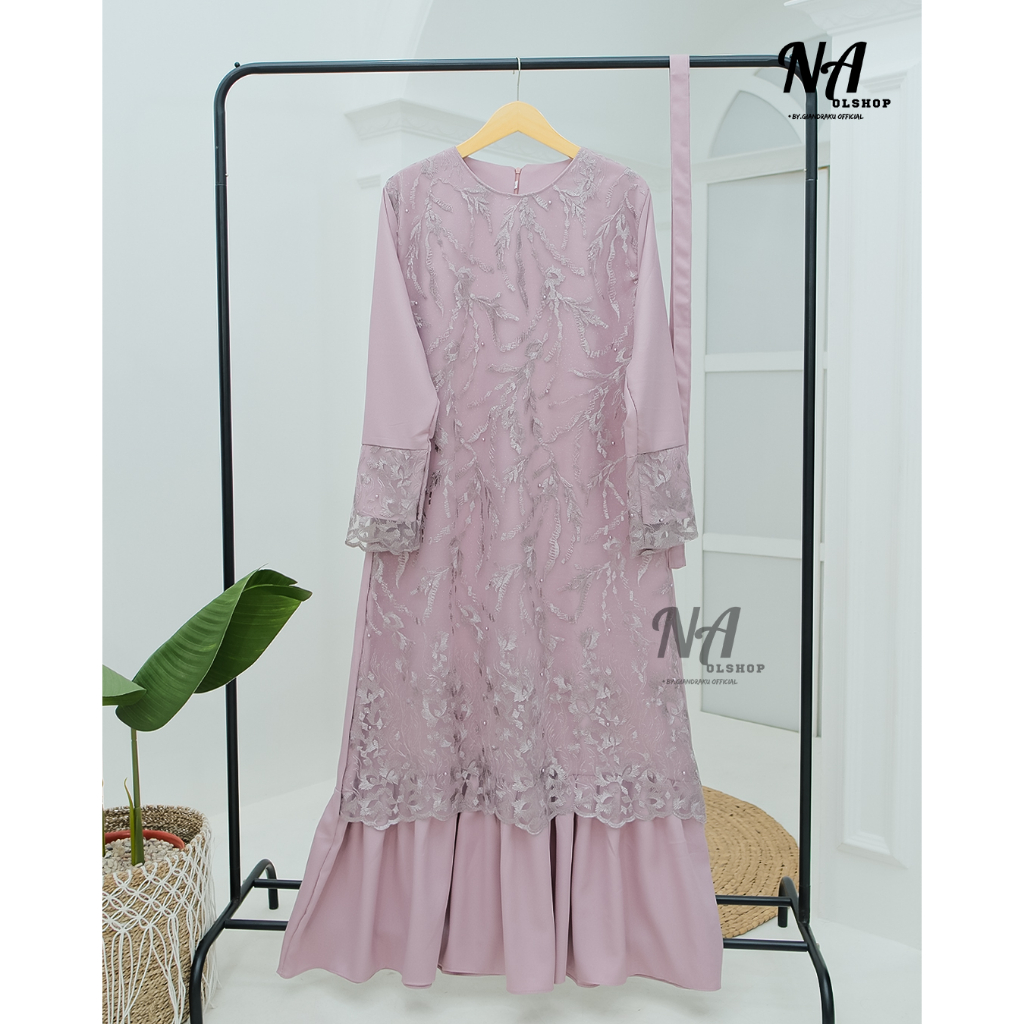 Jual gamis pesta terbaru 2023 SABRINA DRESS gamis brukat kondangan ...