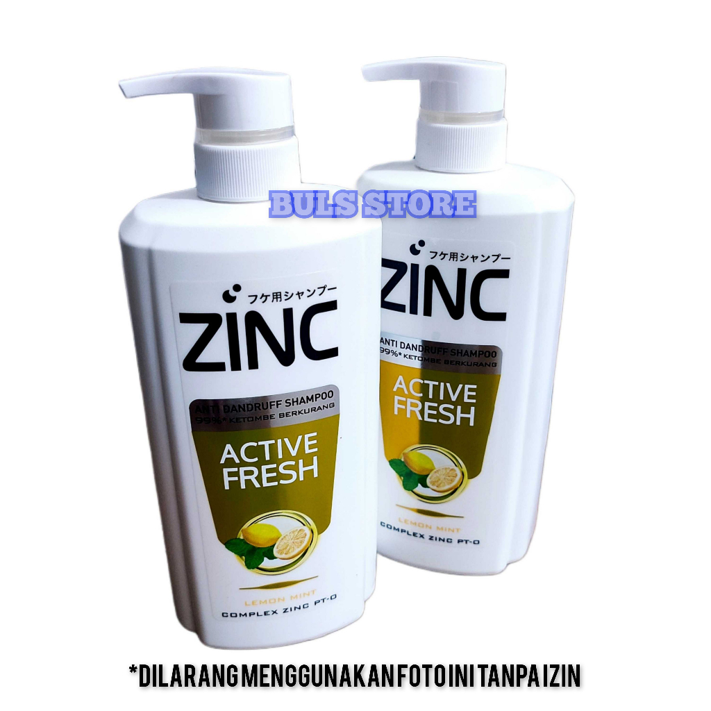 Jual Zinc Shampoo Anti Ketombe Refreshing Cool/Active Fresh 680ml ...