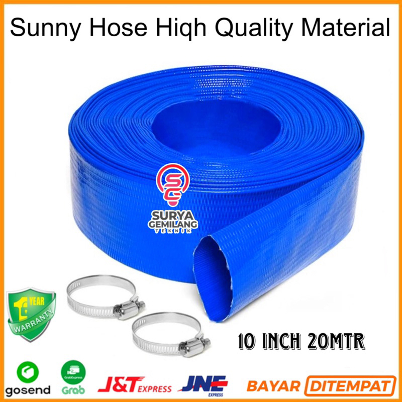 Jual Selang Air Irigasi Sunny Hose 10 inchi Selang Buang Tremi Lipat ...