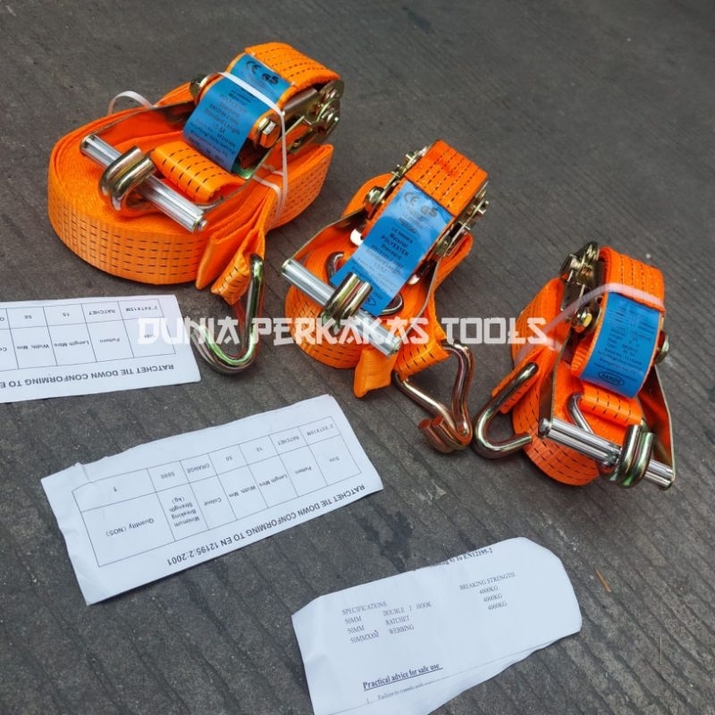 Jual Tali Pengikat Barang / Ratchet Lashing Belt 4 Ton 6 Meter, 8 Meter ...
