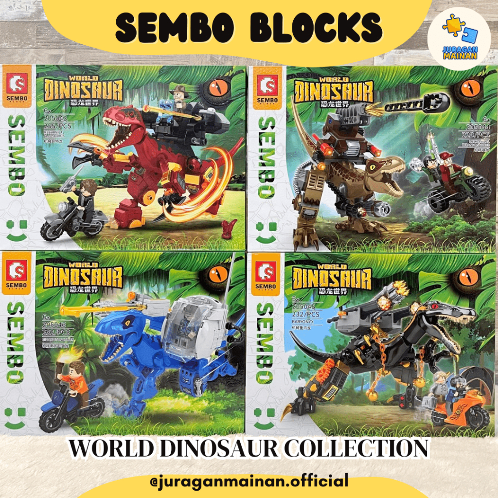 Jual SEMBO BLOCKS World Dinosaur Series - Block Toys Toy Bricks Brick ...