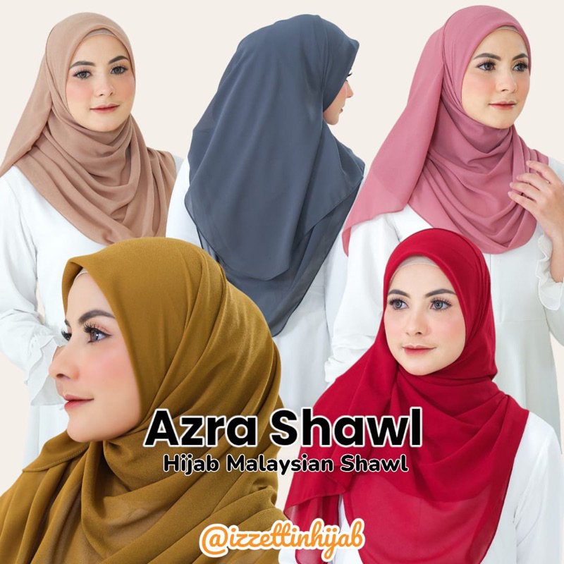 Jual IZZETTIN - AZRA SHAWL HIJAB ALA MALAYSIA PASHMINA MELAYU SEMI ...
