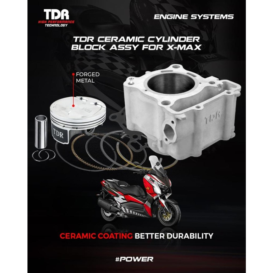 Jual Paket Blok Block Cylinder Silinder Bore up TDR XMAX 300 76MM ...