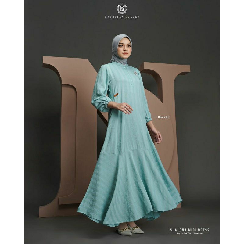 Jual SHALONA MIDI DRESS BY NADHEERA LUXURY | Shopee Indonesia