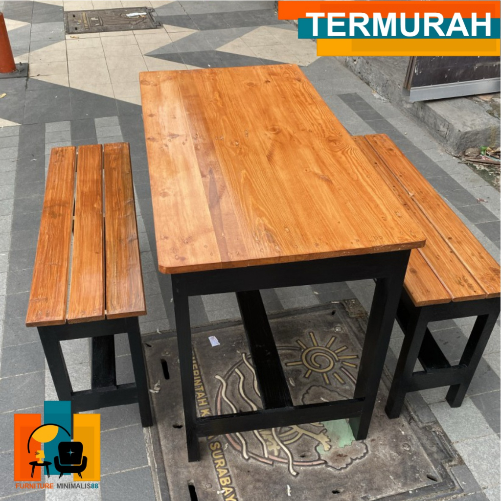 Jual Meja Set Bangku | Meja Cafe Minimalis | Meja Warung | Meja Bangku ...