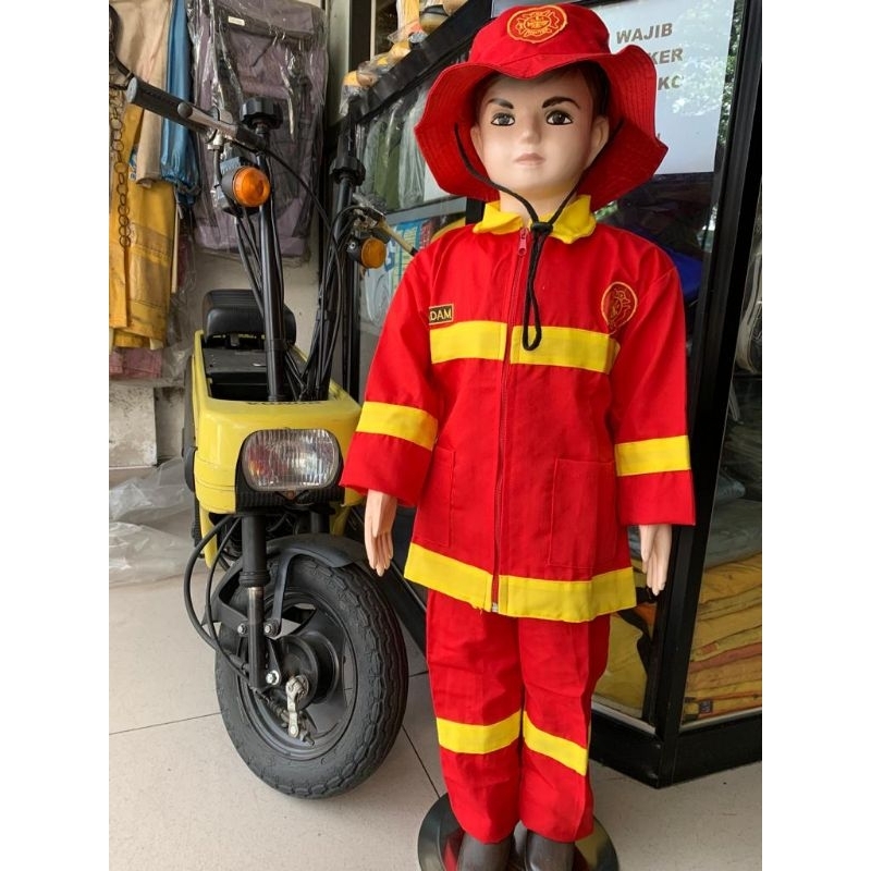 Jual SERAGAM BAJU PROFESI KOSTUM PEMADAM KEBAKARAN ANAK/KOSTUM KARNAVAL ...