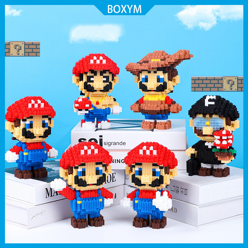 Jual Blok Bangunan Super Mario Kartun Mainan Balok Bricks Susun Mario ...