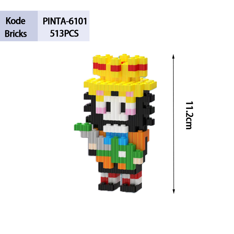 Jual Nano Block One Piece Luffy Series DIY Mainan Balok Blok Susun Zoro ...