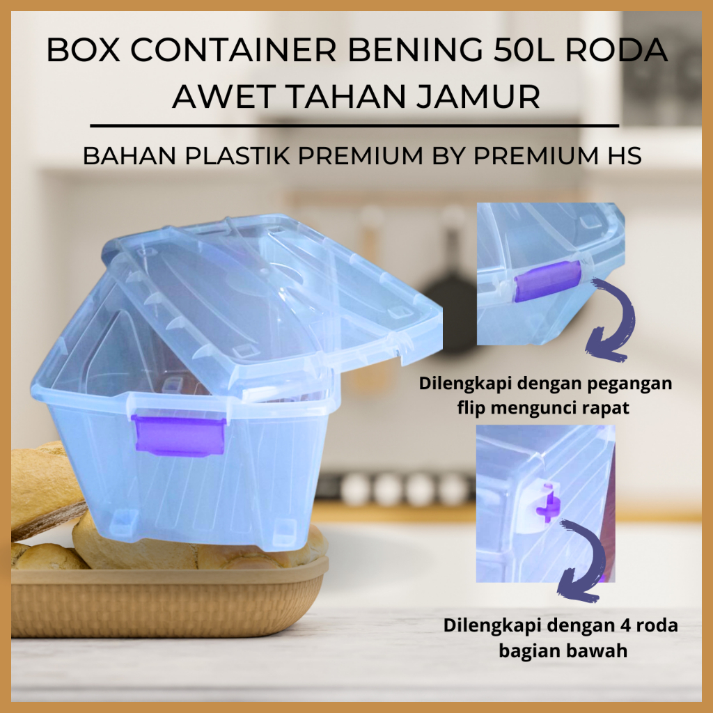 Jual BOX CONTAINER BENING SERBAGUNA UKURAN 50 LITER KUAT AWET DAN TIDAK ...