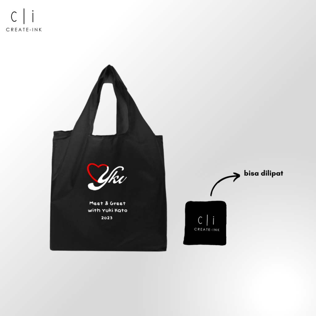 Jual Custom Tas Lipat Sablon / Custom Souvenir Tas Lipat / Foldable Bag ...
