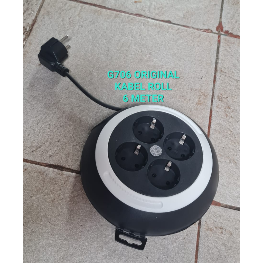 Jual G706 STOP KONTAK SOCKET LISTRIK ROLL 6 METER ELEKTRONIK STEKER ...