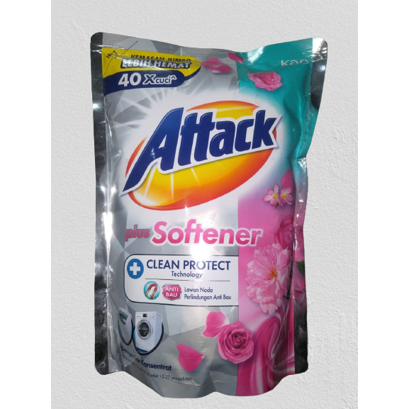 Jual ATTACK Plus Softener Liquid Detergent Pouch [1200mL] | Shopee Indonesia
