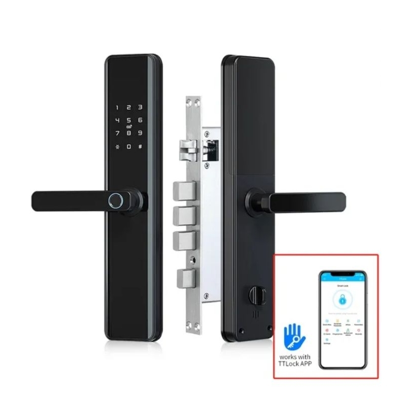 Jual Gagang pintu Smart Door Lock Smart Door Lock Bluetooth Password Fingerprint Right Hand ...