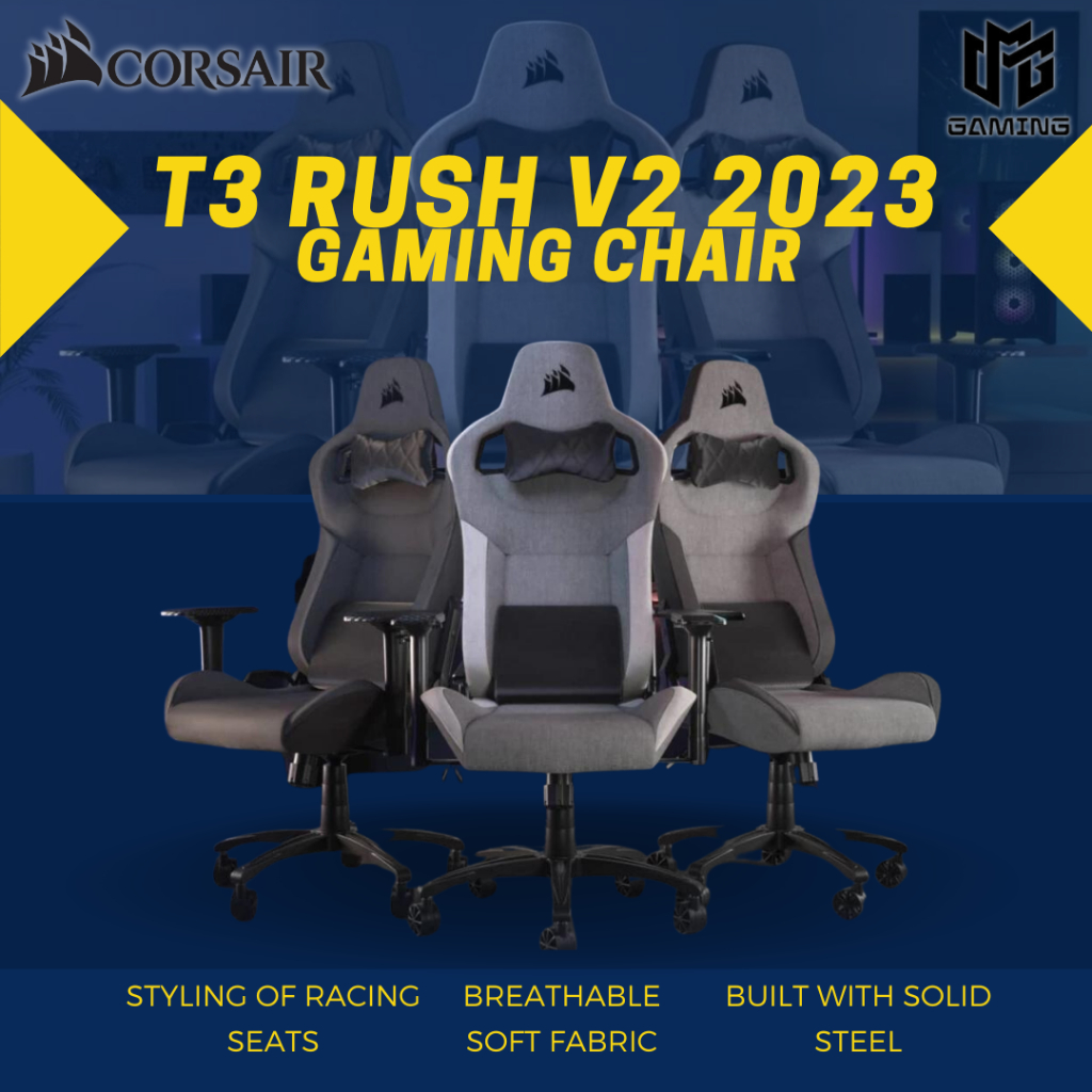 Jual Corsair T3 Rush V2 2023 Gaming Chair | Shopee Indonesia