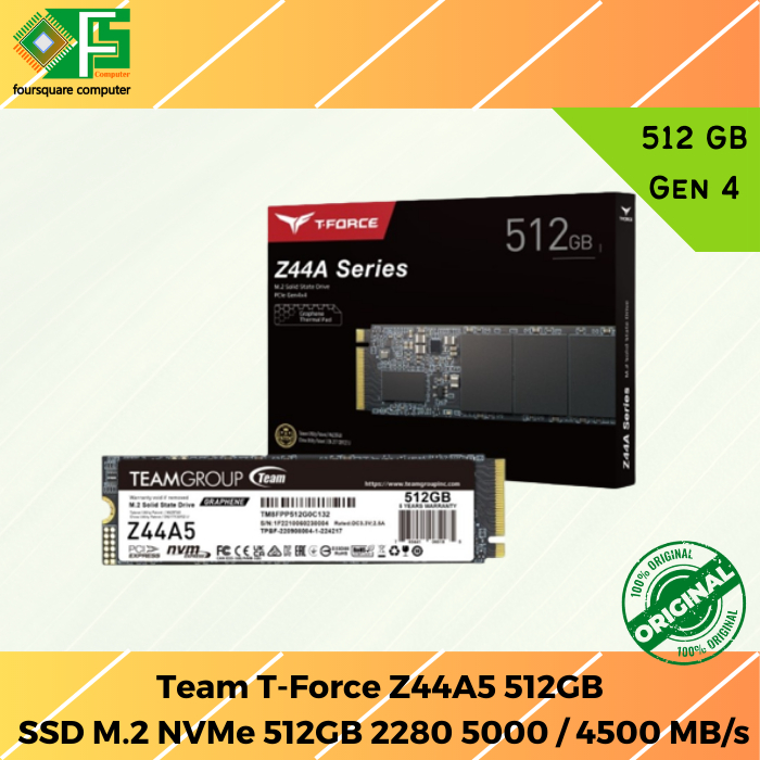 Jual Team T-Force Z44A5 SSD M.2 NVMe 512GB Gen4 x4 | Shopee Indonesia