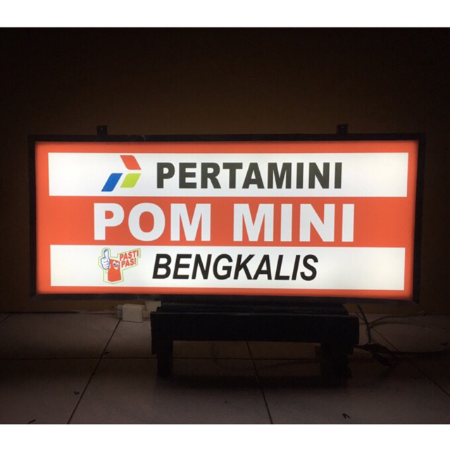 Jual NEON BOX PERTAMINI 70x30CM | NEON BOX AKRILIK 2 SISI POM MINI ...