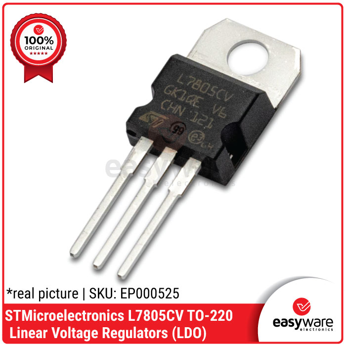 Jual IC REGULATOR L7805CV 7805 TO-220 ORIGINAL ST CHN | Shopee Indonesia