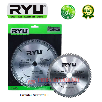 Jual Ryu Circular Saw Blade 7 Inch x 80 T / Mata Circular Saw 7"x80 T ...