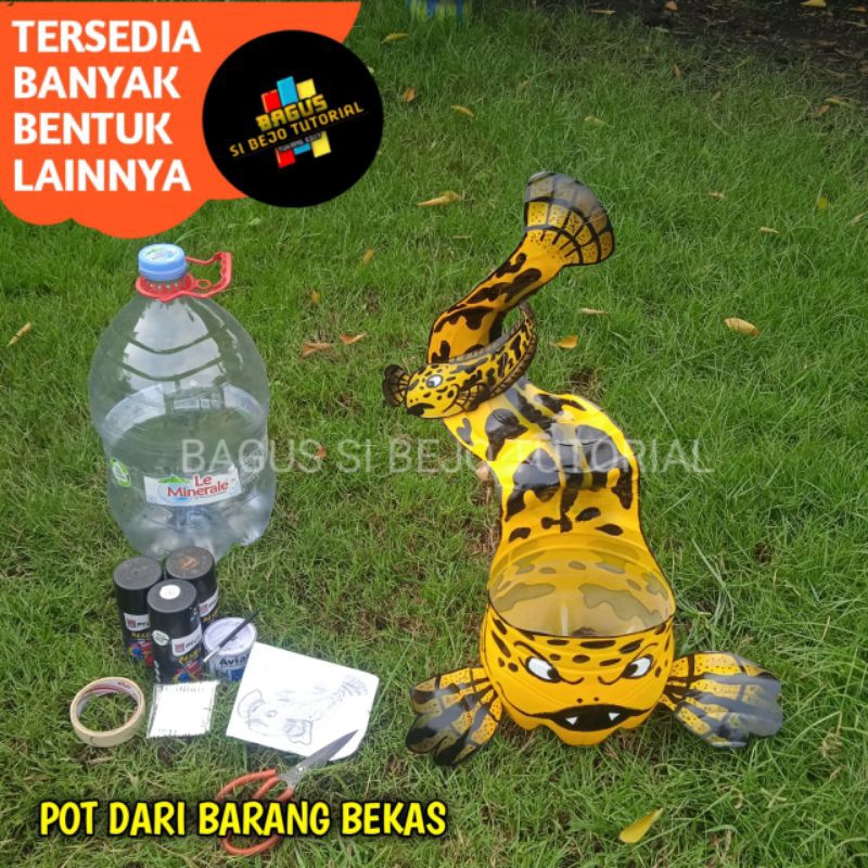 Jual POT DARI GALON BEKAS LEMINERAL BENTUK IKAN CHANNA PRAKARYA DARI ...