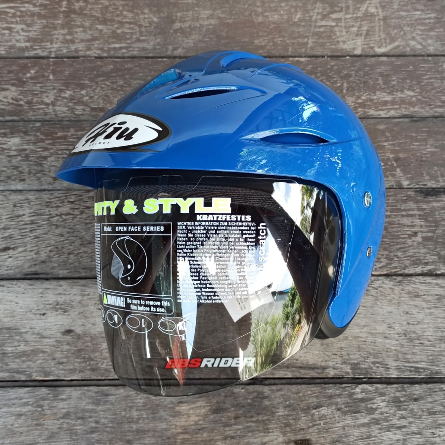 Jual Helm Hiu Nico Biru | Shopee Indonesia