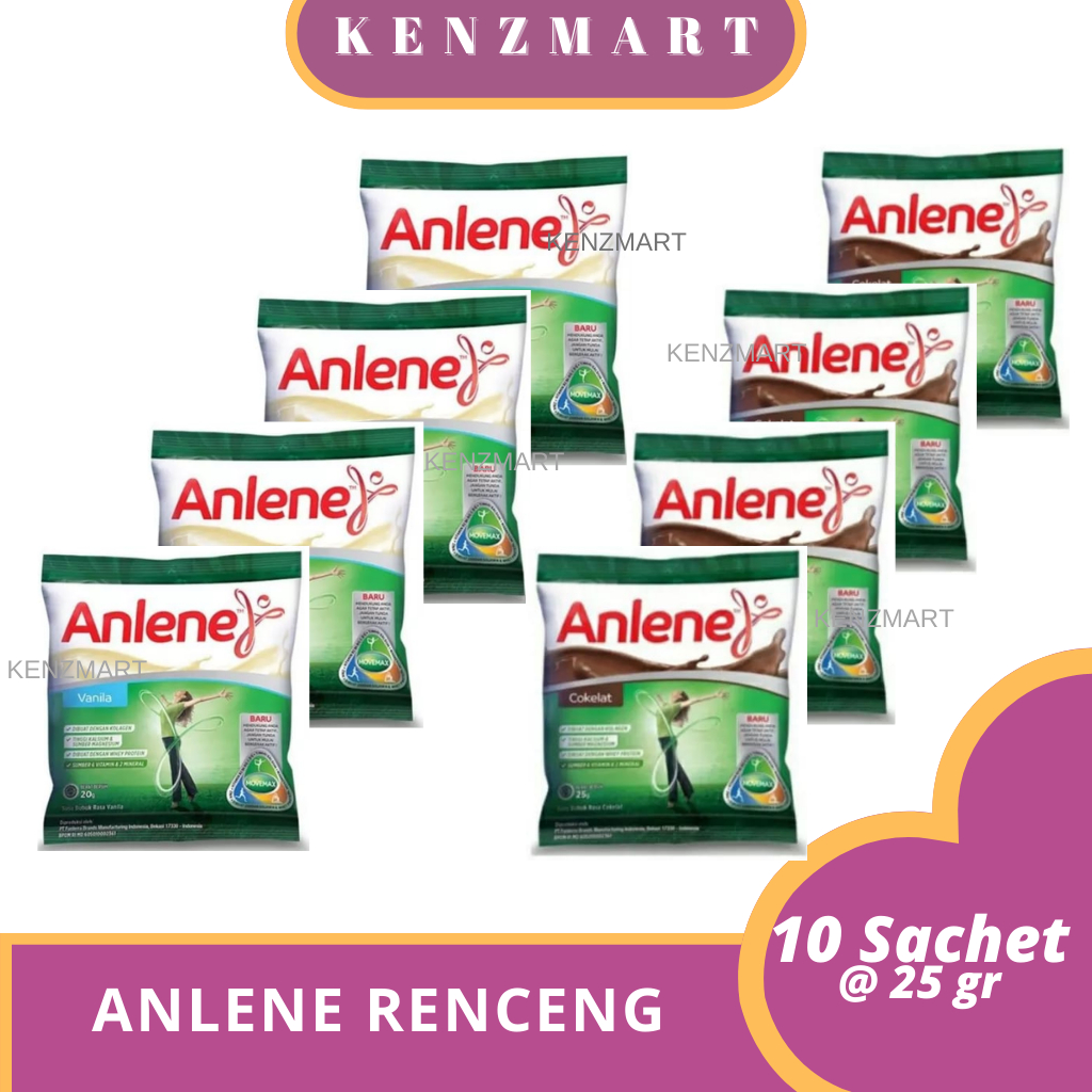Jual Anlene Actifit / Anlene Gold 5X Renceng Isi 10 x 25gr Susu Bubuk ...