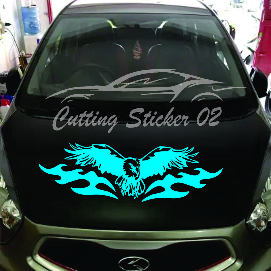 Jual STIKER KAP MOBIL STIKER MOTIF ELANG STICKER CAP MOTIF ELANG ...