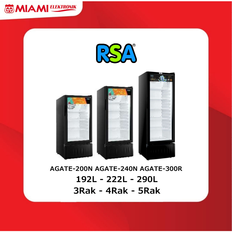 Jual RSA AGATE-300R / AGATE300R Showcase Chiller Display Cooler 5 Rak ...