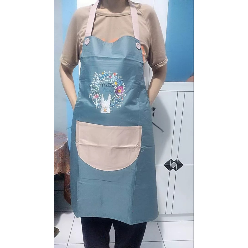 Jual Celemek Masak Anti Air / Apron Masak Premium Waterproof / Celemek ...