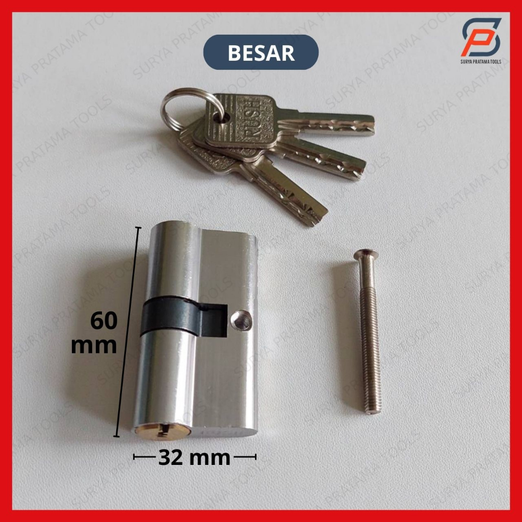 Jual Silinder Kunci Pintu 60mm Kecil Tanggung Besar 60 mm Anak Kunci Rush | Shopee Indonesia