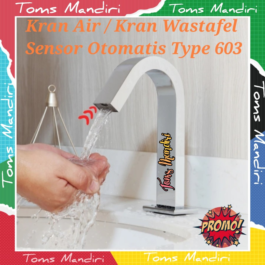Jual Kran Air / Kran Wastafel Angsa Square Sensor Otomatis Type 603 ...