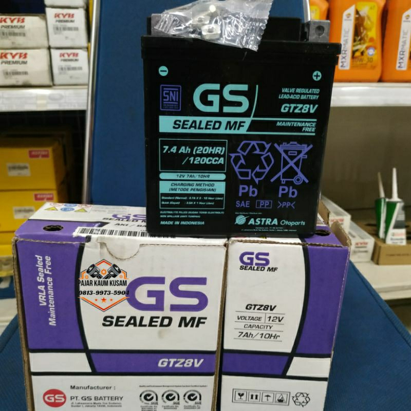 Jual AKI MOTOR GS ASTRA GTZ8V YAMAHA R25 CBR 250 KLX 150 12V 7AH. | Shopee Indonesia