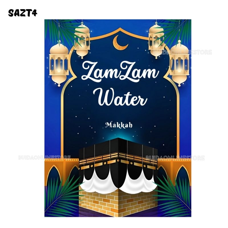 Jual Stiker Zam Zam Water Sticker Air ZamZam Label Kemasan Botol Oleh ...