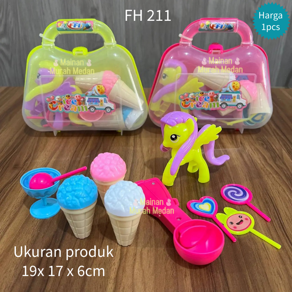 Jual M3 - Mainan Koper Pony Ice Cream Set / Mainan Ice Cream Little ...