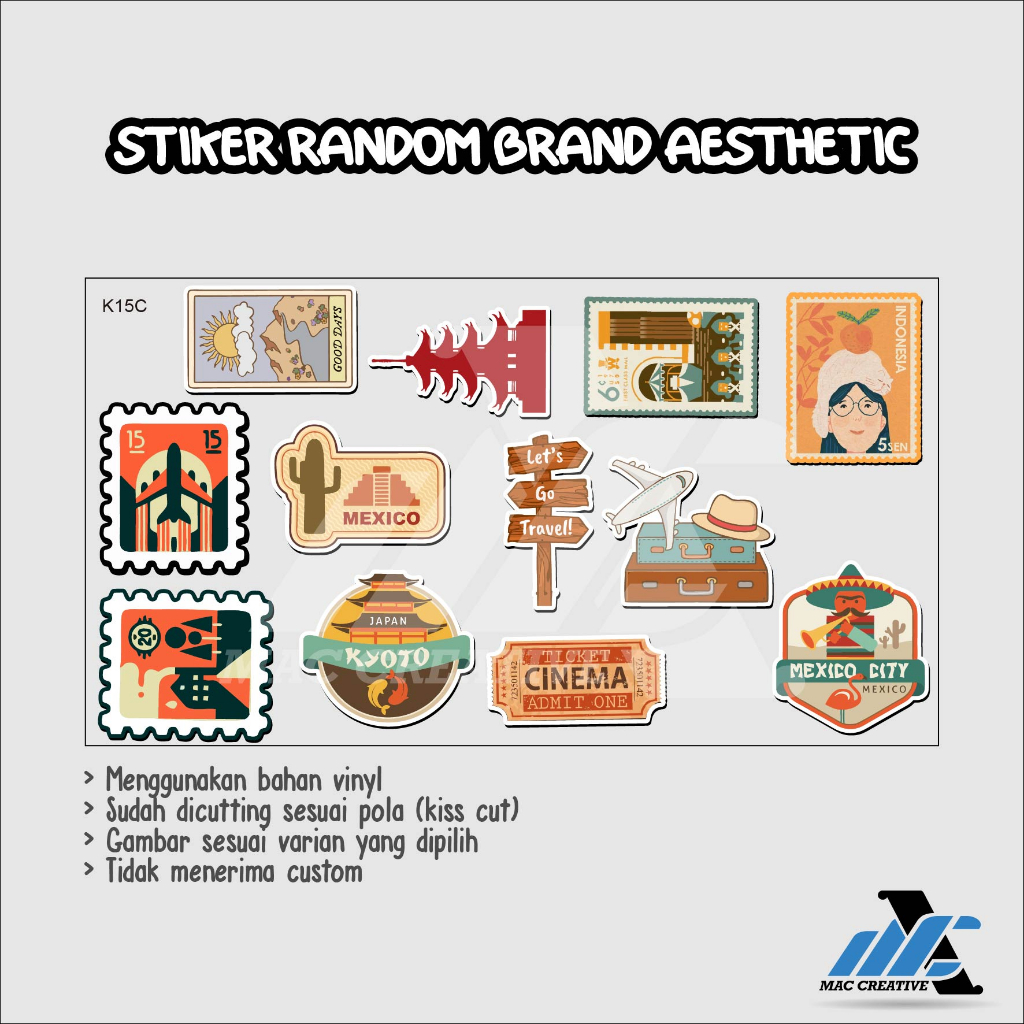 Jual STIKER RANDOM AESTHETIC | STIKER KOPER | STIKER LAPTOP | STIKER ...