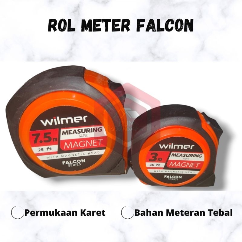 Jual Rol Meter Falcon Wilmer 3M - 5M & 7,5 Meter | Shopee Indonesia