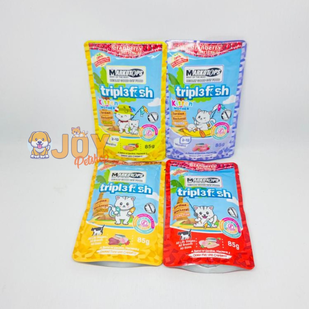 Jual Markotop Triple Fish Pouch 85gr All Varian - Makanan Saset Basah ...