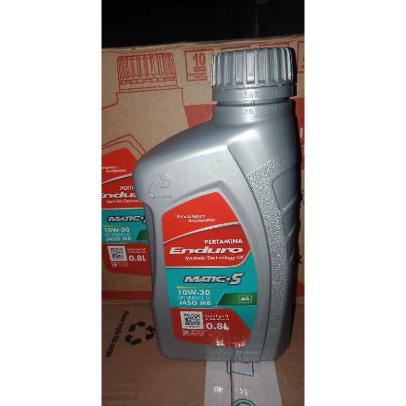 Jual Pertamina Enduro Matic S 800mL / 0,8L SAE 10W-30 API SL Jaso MB ...